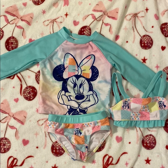 Disney | Swim | Disney Minnie Mouse Kids Swim Set | Poshmark